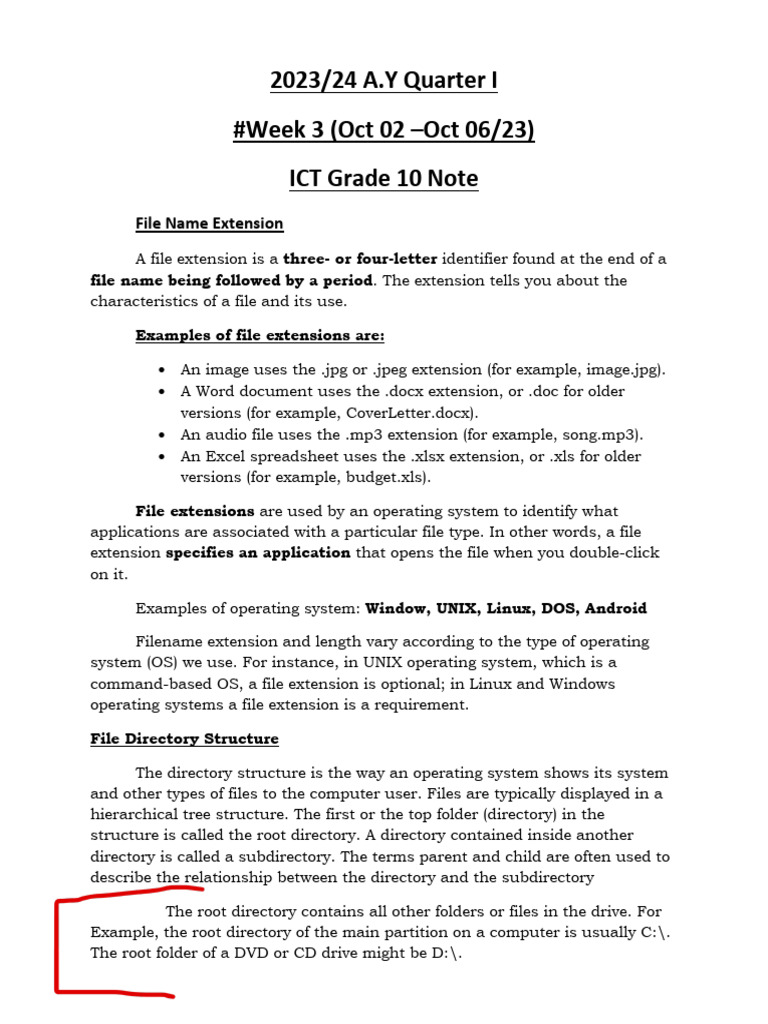 Grade 10 | PDF | Computer File | Directory (Computing)