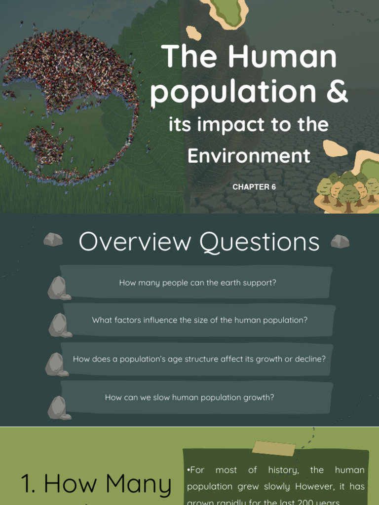 Chapter 6 - The Human Population and Its Impact To The Environment | PDF | Total Fertility Rate ...