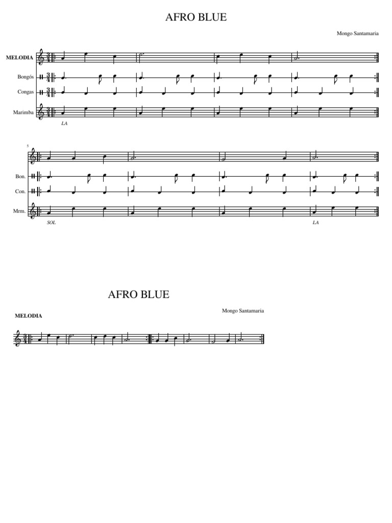 Bongós-Partitura_y_Partes | PDF | Jazz | African American Music