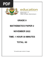 Grade 8 Math Functions Assessment | PDF | Numbers | Function (Mathematics)