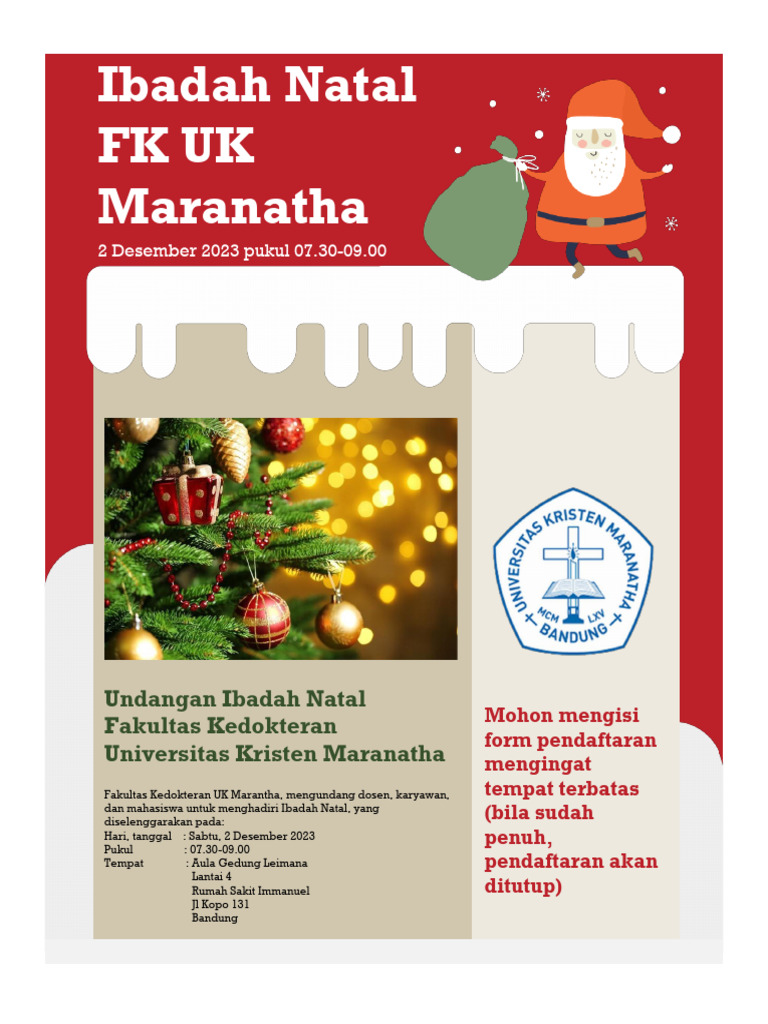 Flyer Ibadah Natal FK UKM 2023 | PDF