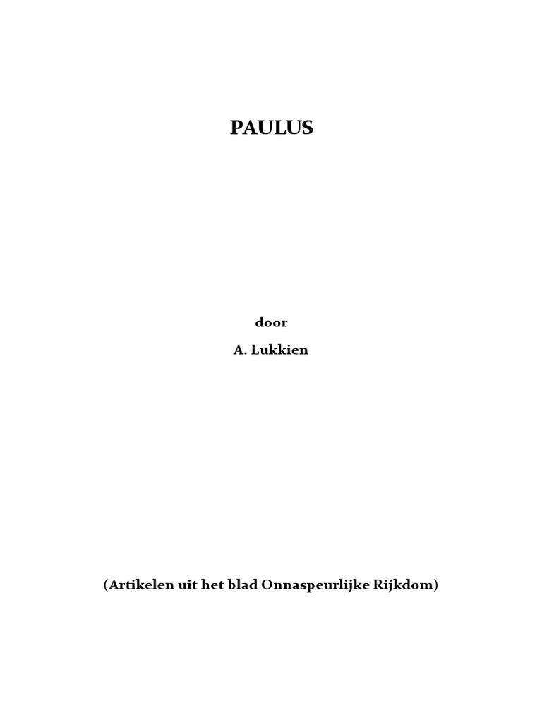 Paulus | PDF