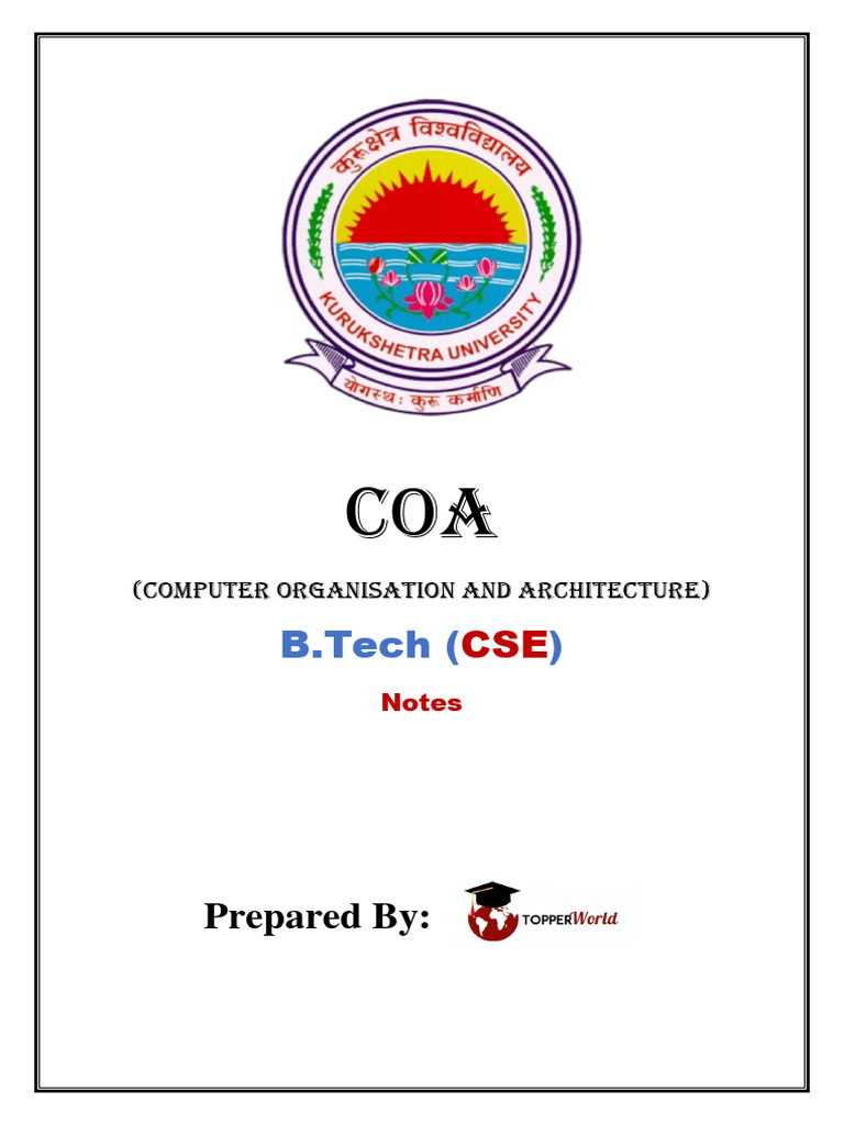 Coa Final Merged | PDF | Central Processing Unit | Computer Data Storage