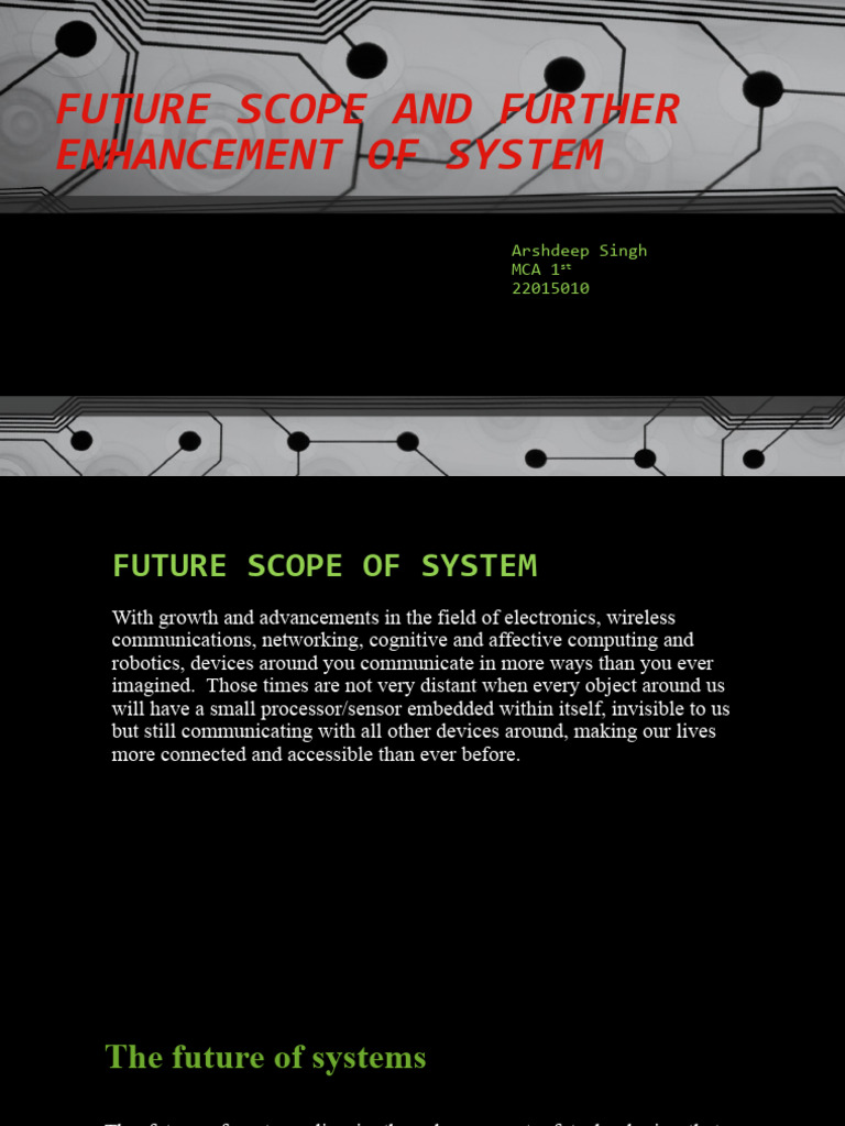 Future Scope and Further Enhancement of System | PDF | Internet Of ...