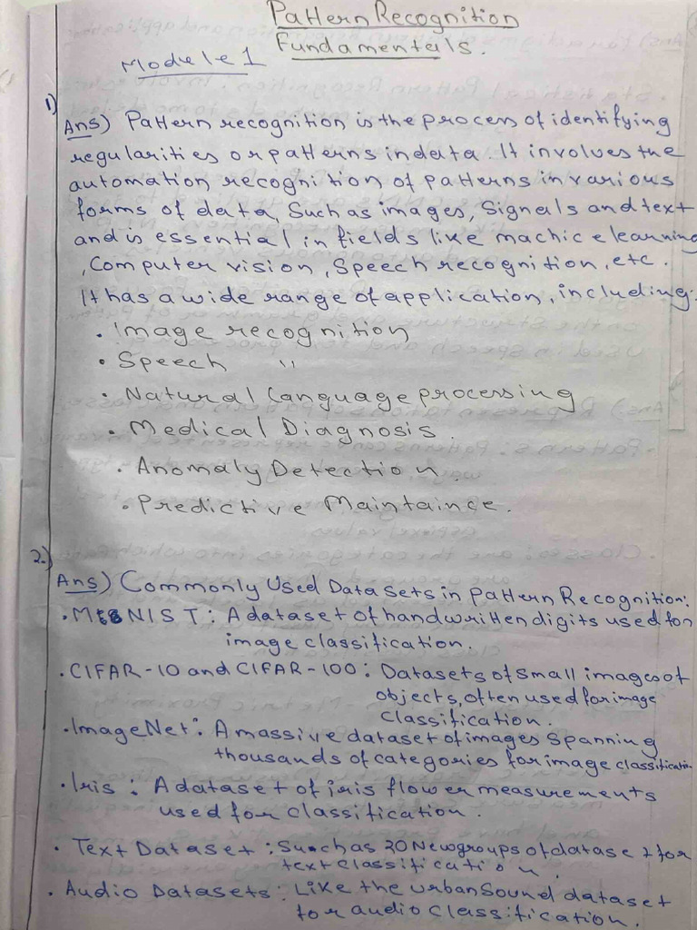 Pattern Recognition Fundamentals | PDF