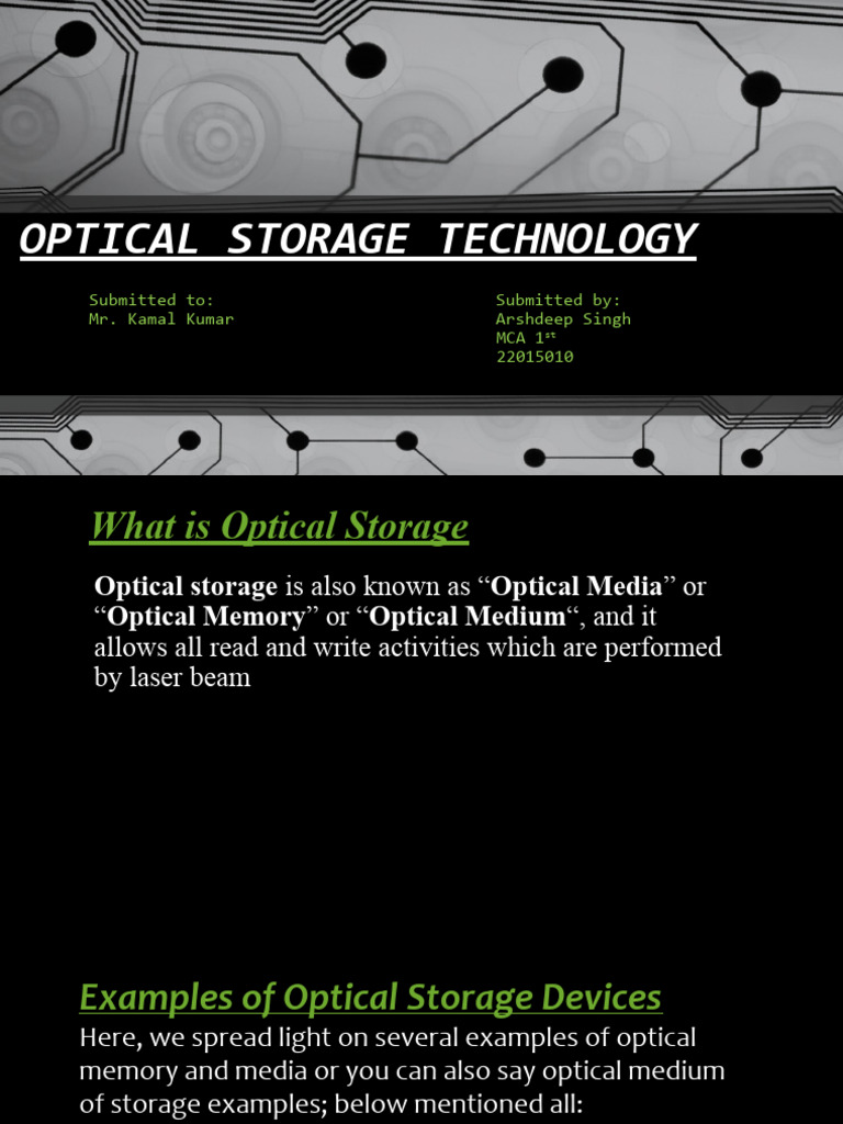 Optical Storage Technology | PDF | Computers | Technology & Engineering