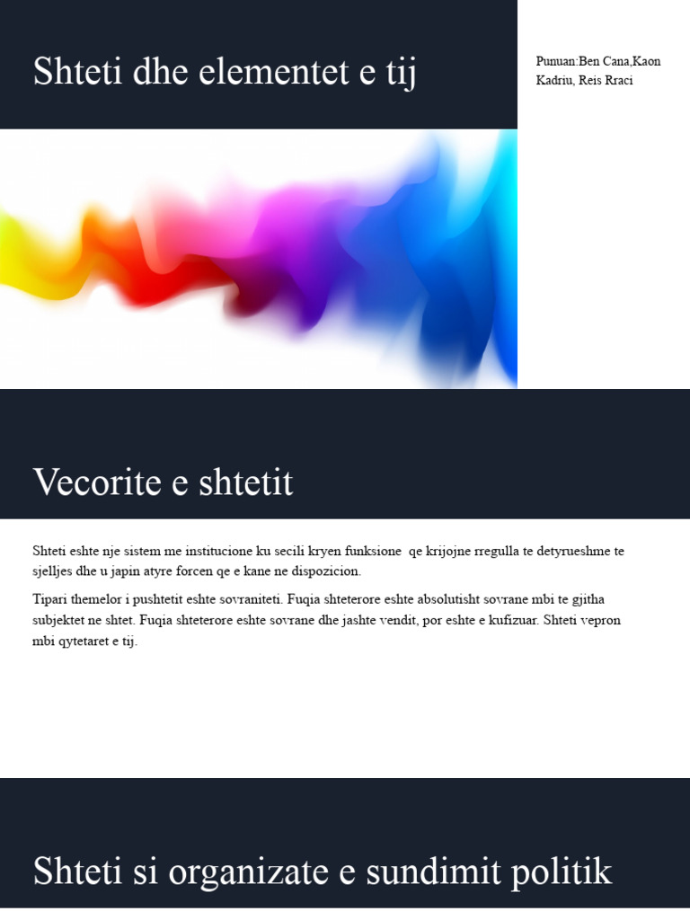 Shteti Elementet e Tij Ben Cana | PDF