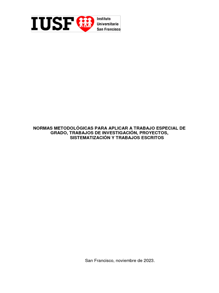 Normas Iusf para La Presentación de Trabajos Escritos | PDF | Citación | Puntuación