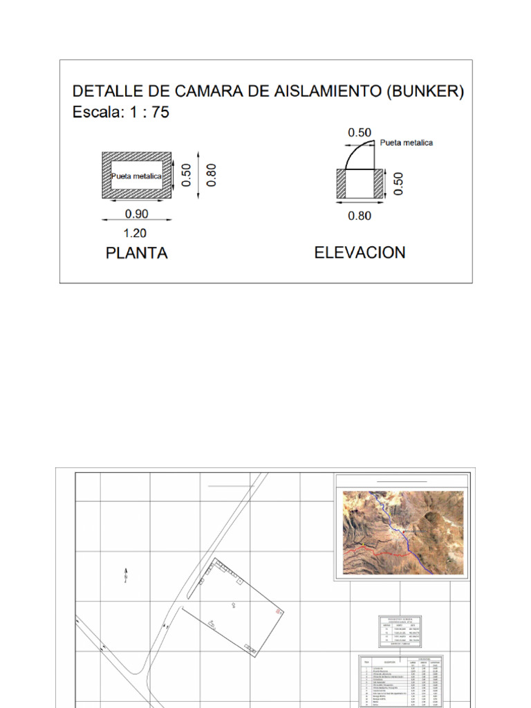Plano - Croquis y Detalle de Camara | PDF