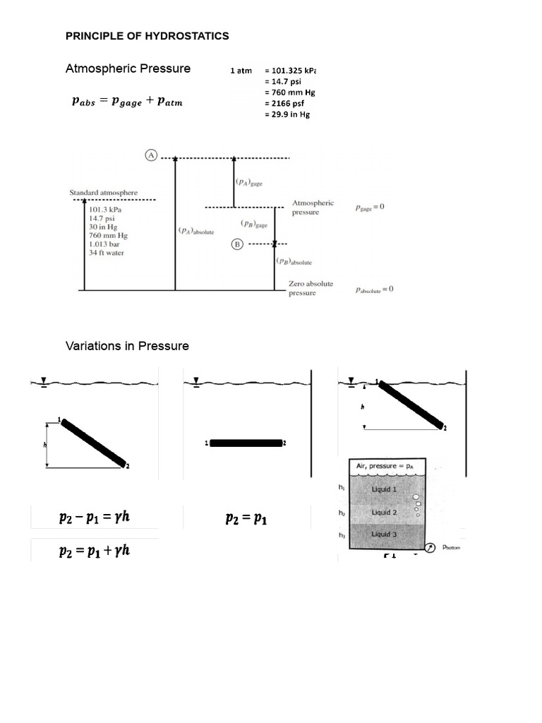 Chapter2 Reviewer | PDF | Pressure | Pressure Measurement