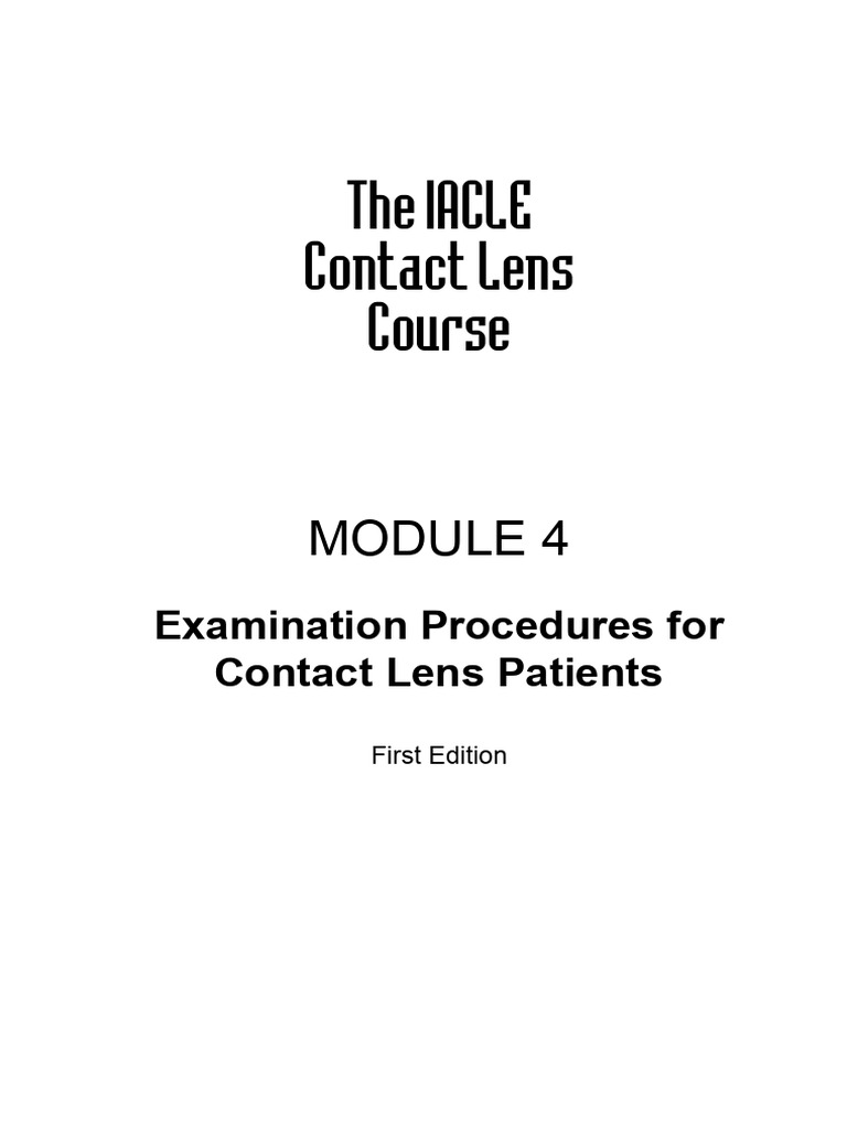ICLC Mod4 English | PDF | Human Eye | Contact Lens