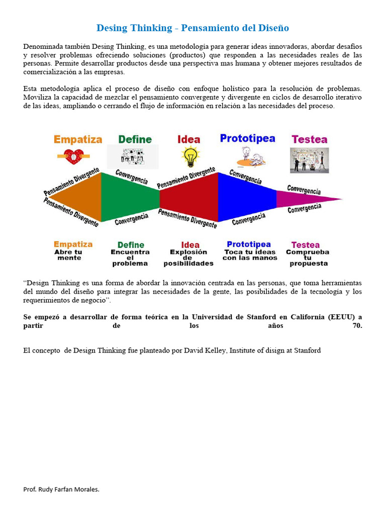 Design Thinking: Innovación Centrada en Personas | PDF | El pensamiento ...