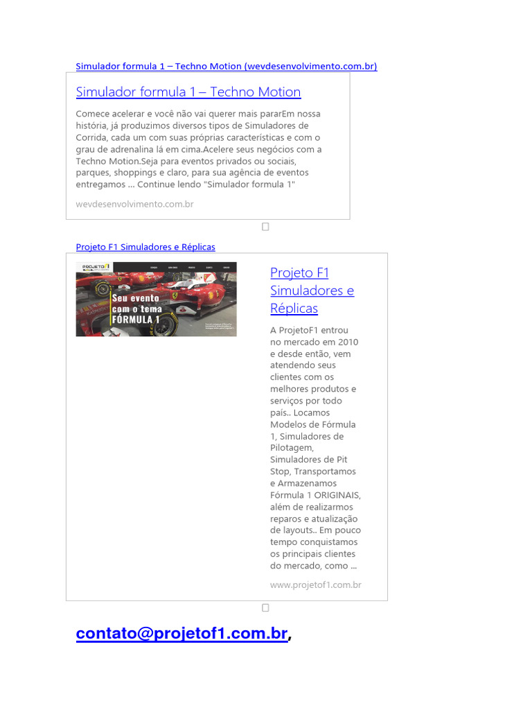 Simulador Formula 1 | PDF | Fórmula Um