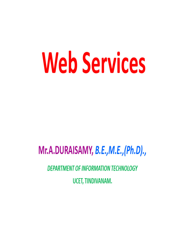 5 3 Web Services SOAP UDDI WSDL (Compatibility Mode) | PDF | Soap | Web Service