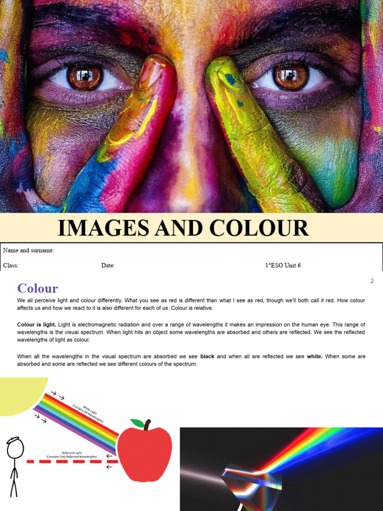 1ºESO Unit 3 - Images and Colour | PDF | Color | Representation (Arts)