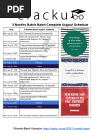 Cracku CAT 2025 Eight Month Batch Complete Schedule | PDF | Triangle ...