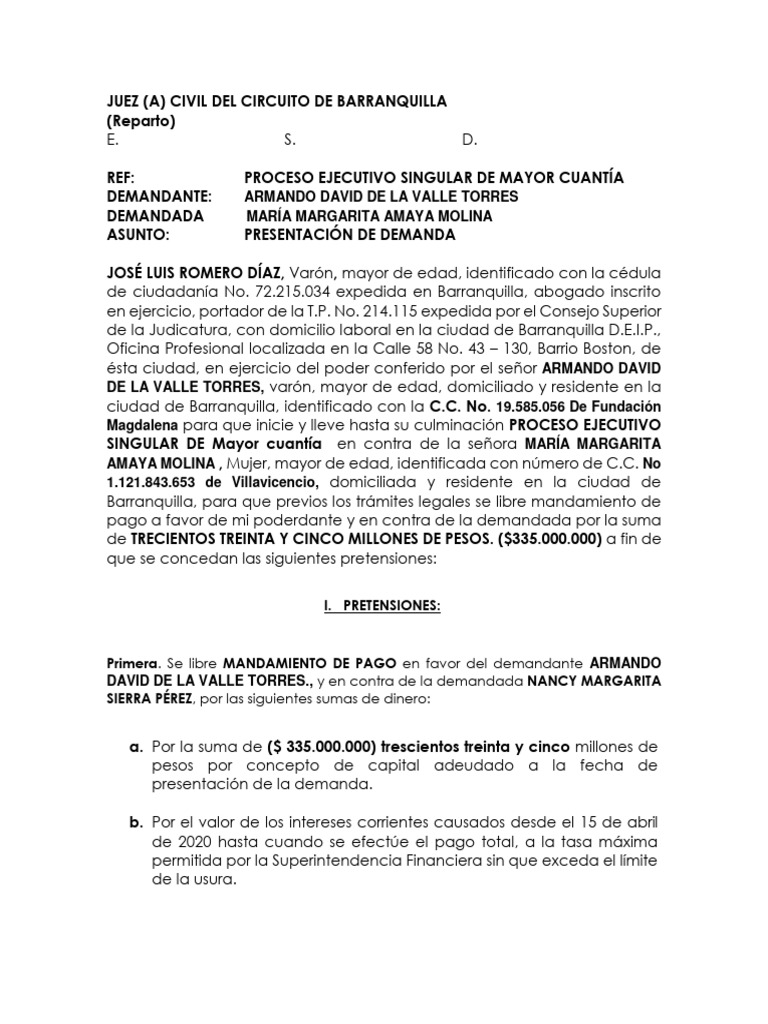 Modelo de Demanda | PDF | Pagaré | Interés