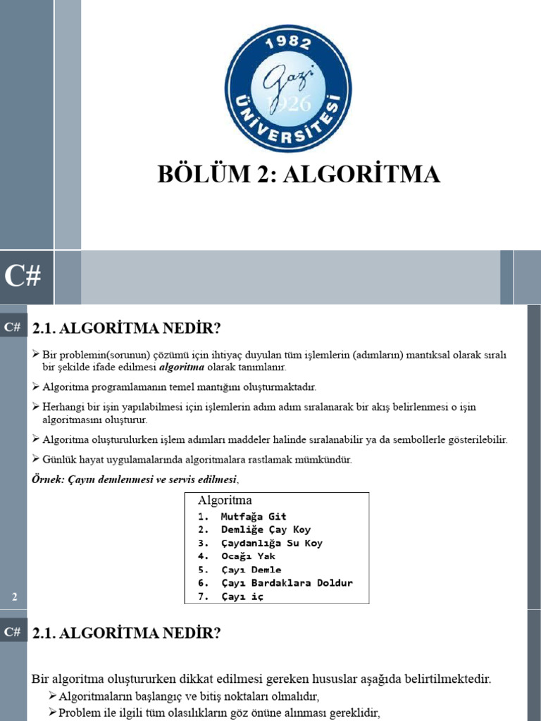 02.bolüm 2-Algoritma | PDF