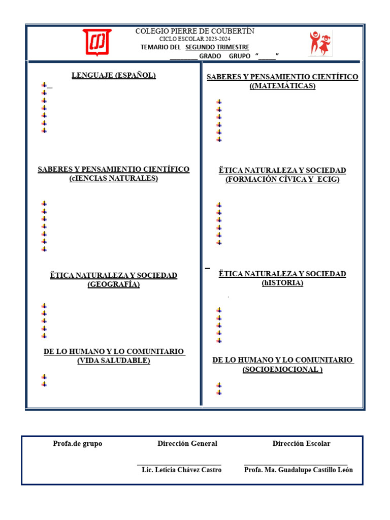 Formato de Temario | PDF