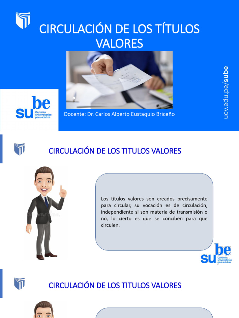 4 Sesion Cuatro - Sube - Derecho Corporativo - Circulacion de Titulos ...