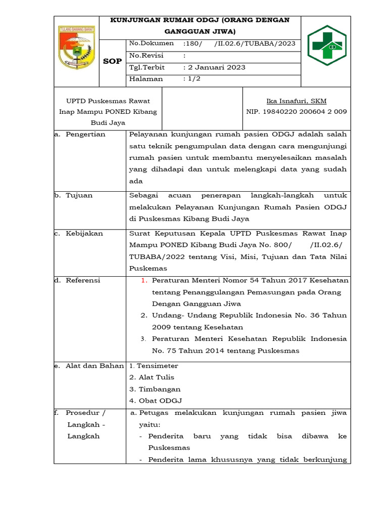 Format Sop 2022 & 2023 | PDF