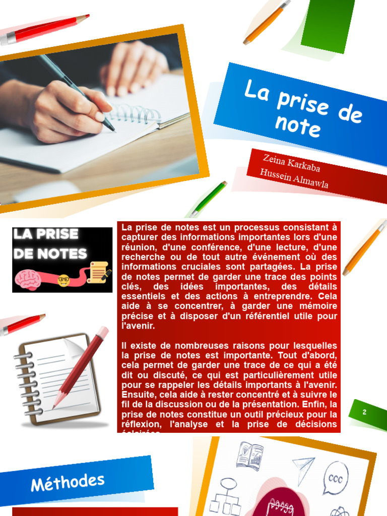 La Prise de Note | PDF | Apprentissage | Cognition
