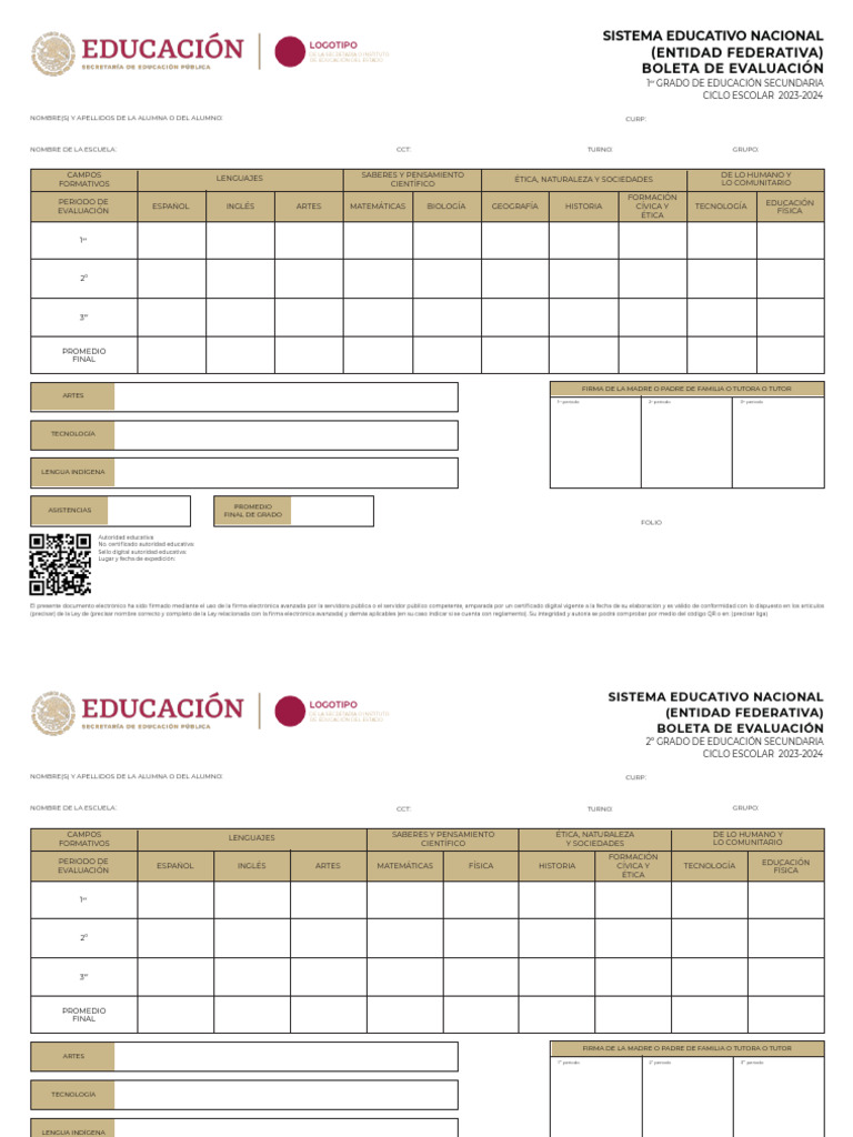 Boletas Ciclo Escolar 2023-2024 | PDF | Científico