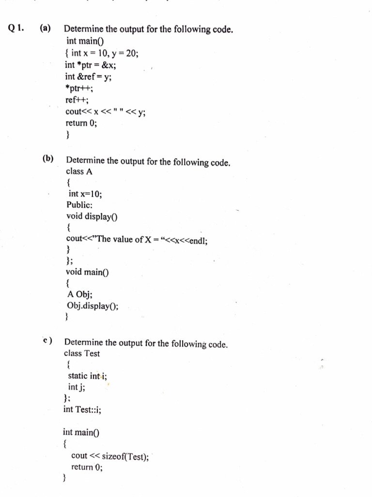 Oops Question Paper Pdf Software Engineering Computer Programming 4117