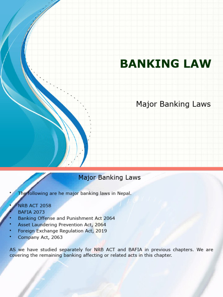 Chapter 4-Major Banking Laws | PDF | Money Laundering | Cheque