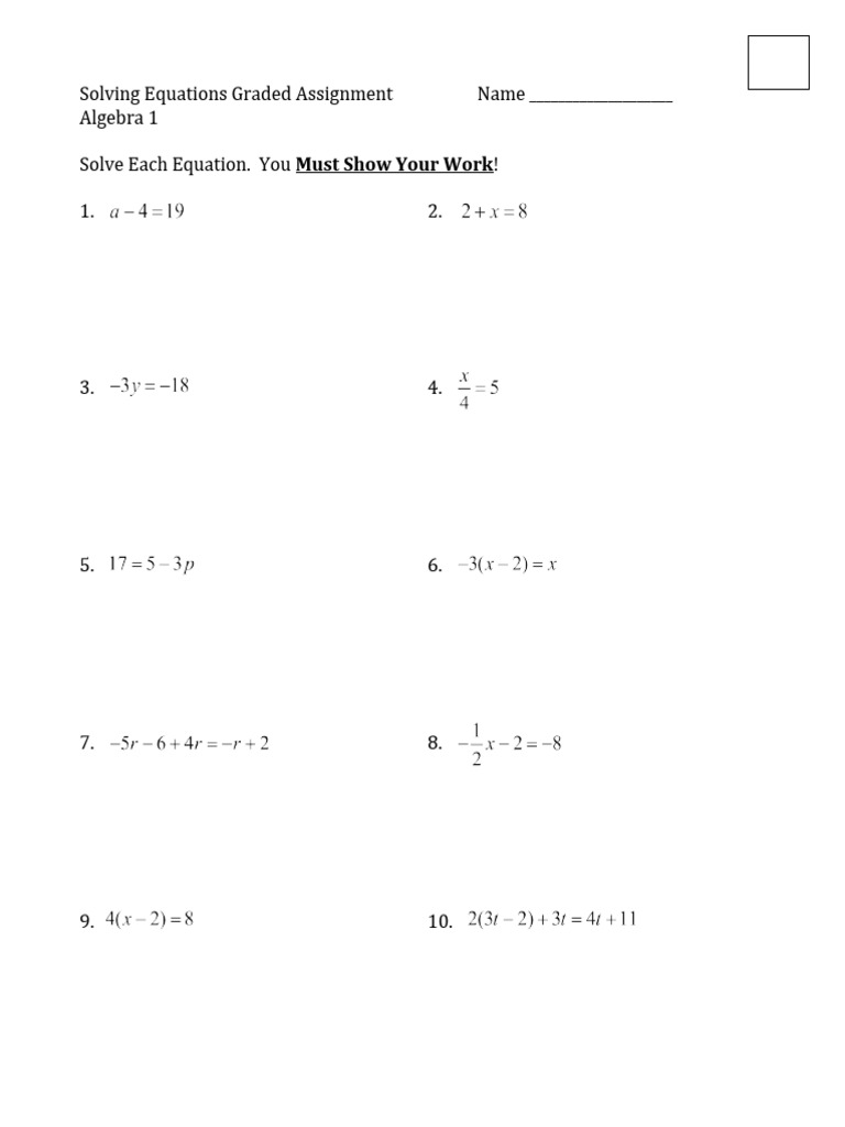 Solving Equations Ga And Review Pdf