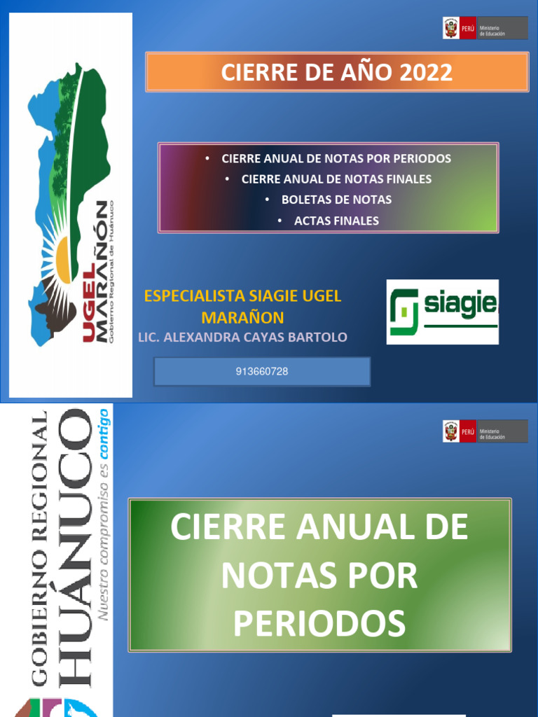 Cierre Anual Siagie 2022 - Ugelm | PDF Cierre Anual Siagie 2022 - Ugelm | PDF