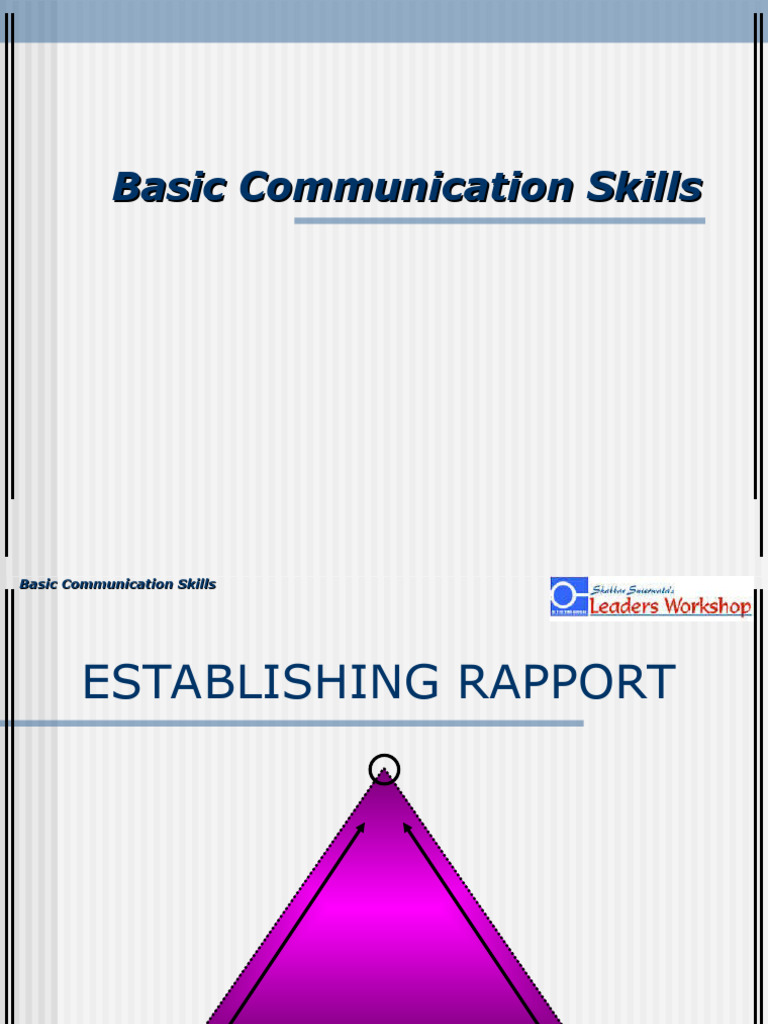Basic Communication Skills | PDF | Communication | Nonverbal Communication
