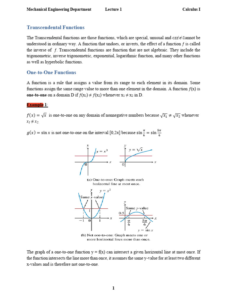 Lect. 1 | PDF | Trigonometric Functions | Function (Mathematics)