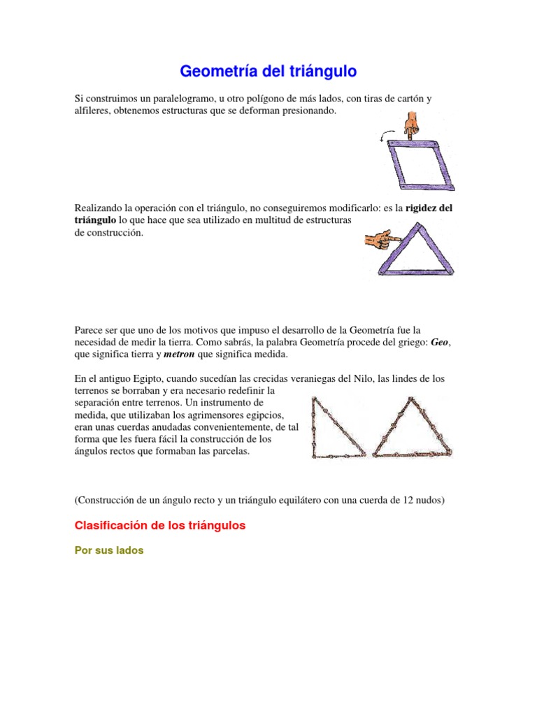 Geometría del Triángulo: Conceptos Clave | PDF | Triángulo | Geometría ...