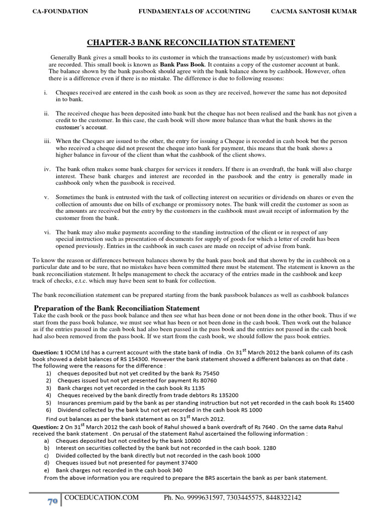 BRS Ca Foundation | PDF | Banks | Debits And Credits