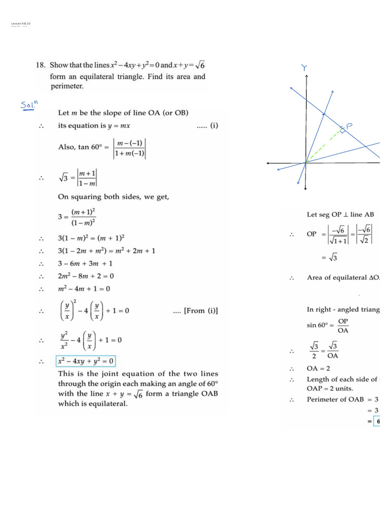 Pair of Lines - Notes | PDF