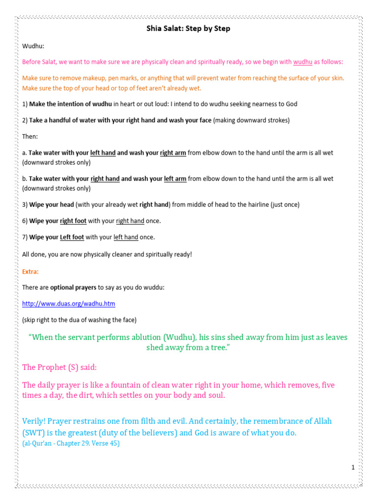 Shia Salat Guide | PDF | Monotheism | Abrahamic Religions