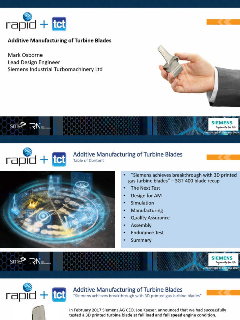 Additive Manufacturing of Turbine Blades | PDF | Gas Turbine | 3 D Printing