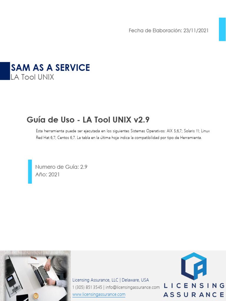 LA-Guía de Uso - LA Tool UNIX v2.9 | PDF | Archivo de computadora | V Mware