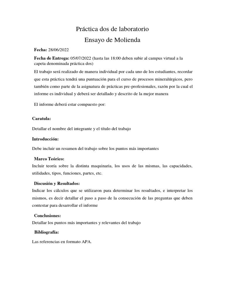 Practica Dos de Laboratorio 1 | PDF | Métodos y materiales de enseñanza