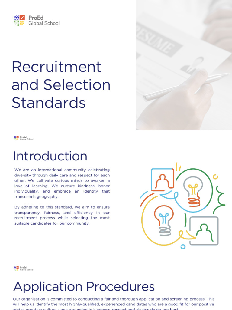 Recruitment and Selection Standard 1 | PDF | Job Interview | Background ...