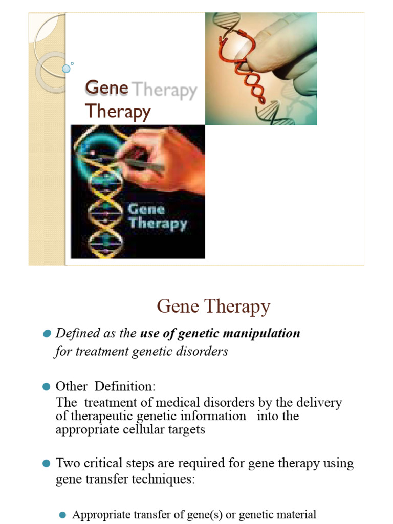 Unit 1 Gene Therapy - Introduction PDF | PDF | Viral Vector | Virus