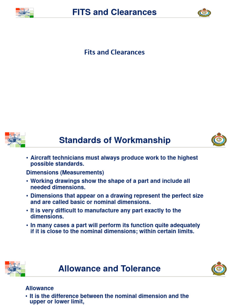 Measuring Fits and Clearances in Aviation | PDF | Engineering Tolerance ...