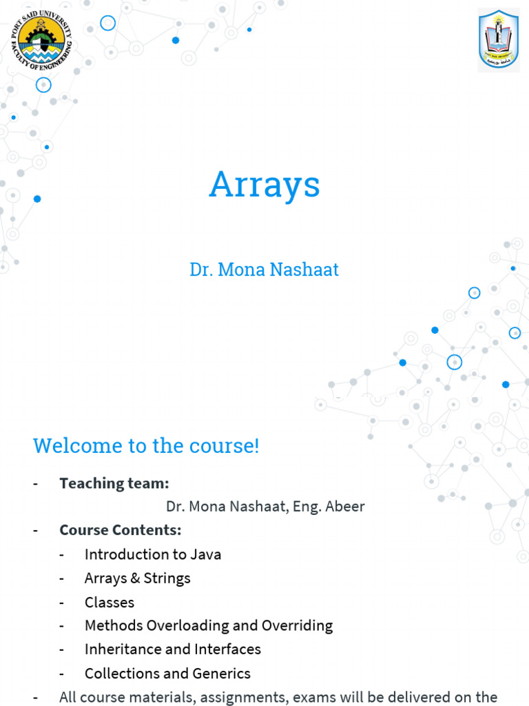 01 - Array (Lec1) | PDF | Method (Computer Programming) | Java (Programming Language)