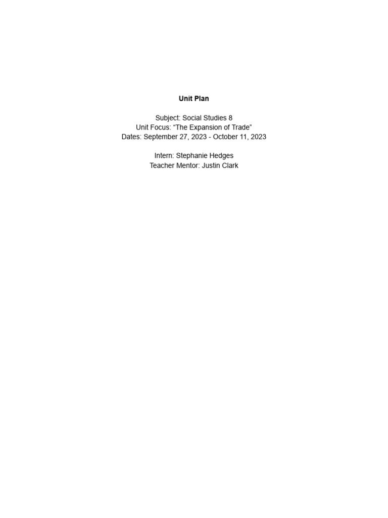 Unit 2 The Expansion of Trade 2 | PDF | Renaissance | Learning