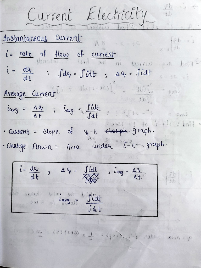 Current Electricity and Current Instruments | PDF