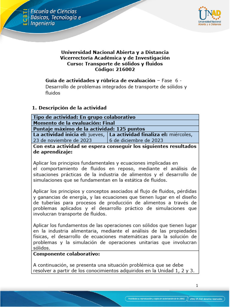 Guia de Actividades y Rúbrica de Evaluación - Fase 6 - Desarrollo de Problemas Integrados ...