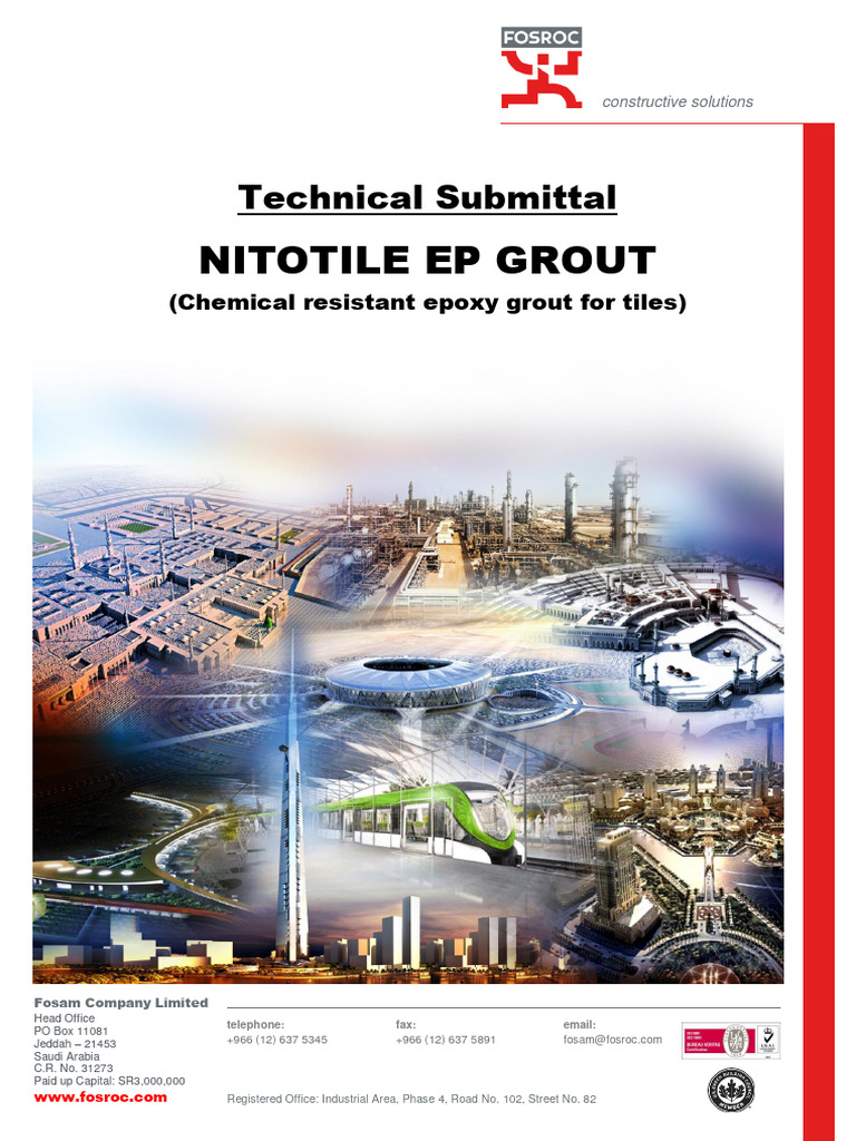 Nitotile Ep Grout | PDF | Concrete | Waste Management