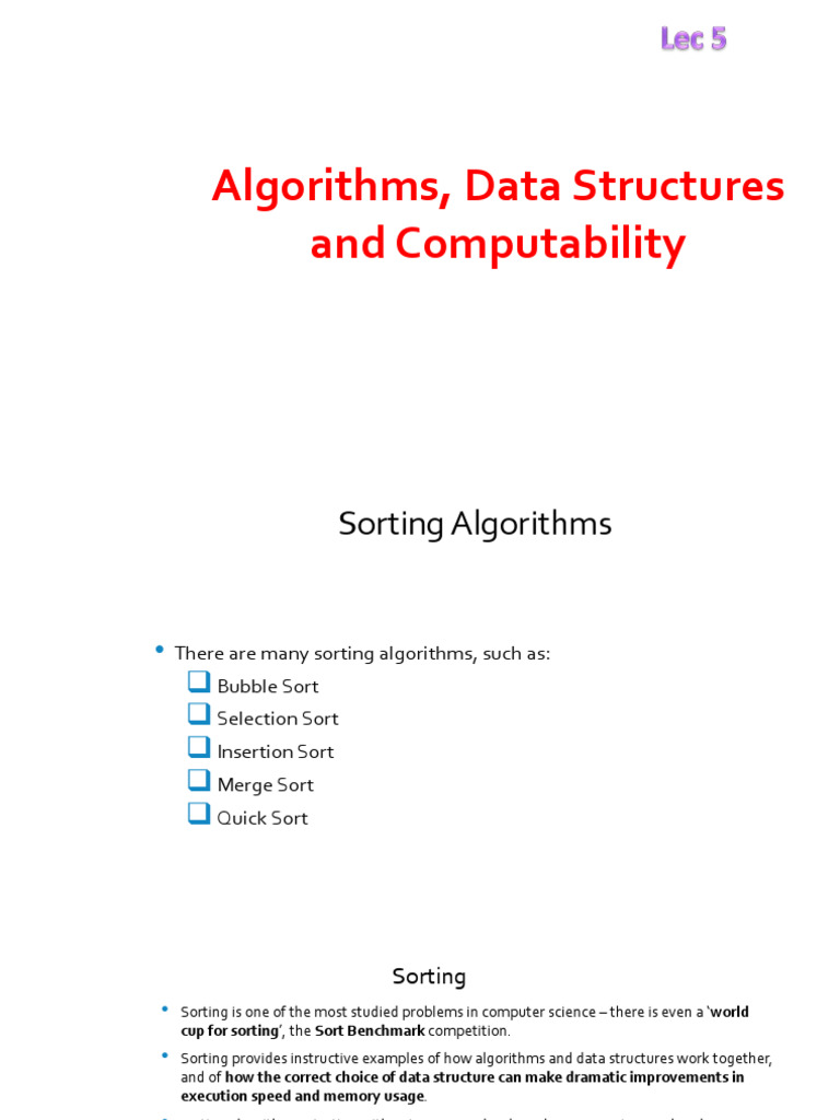 Lec5 - 2023 | PDF | Computing | Computer Science