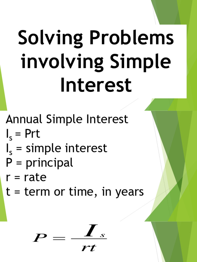 Solving Problem On Simple Interest | PDF